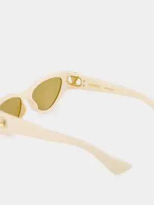 Valentino Garavani Vain Light Bio Inject Sunglasses - Cream