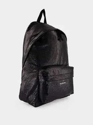Balenciaga Explorer Leather Backpack - Black