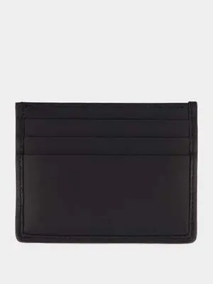 FERRAGAMO And Black Woven Leather Card Holder