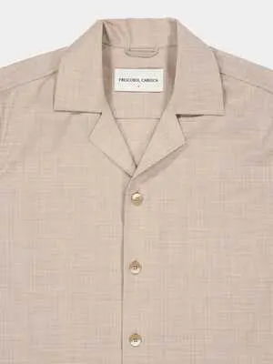 Frescobol Carioca Sand Safra Tropical Wool Shirt
