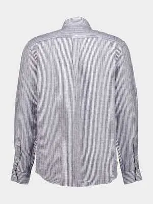 Frescobol Carioca Navy Telles Linen Shirt