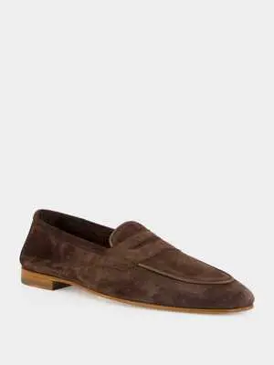 Frescobol Carioca Leme Suede Slippers - Brown
