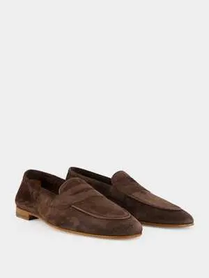 Frescobol Carioca Leme Suede Slippers - Brown