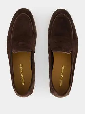Frescobol Carioca Leme Suede Slippers - Brown
