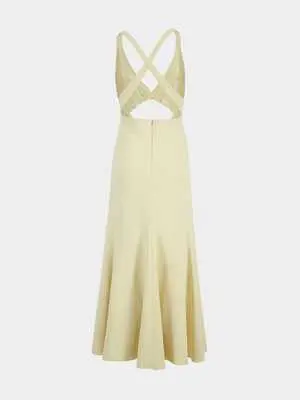 Rabanne Ivory Cut-out Viscose Jersey Midi Dress - Beige