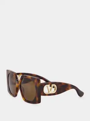 Valentino Garavani Vain Bold Tortoiseshell Sunglasses - Brown