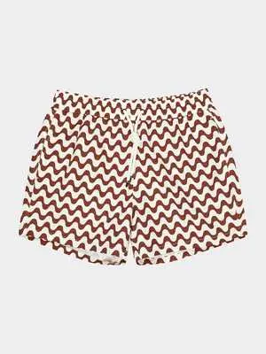 Frescobol Carioca Copacabana Print Swim Shorts - Brown