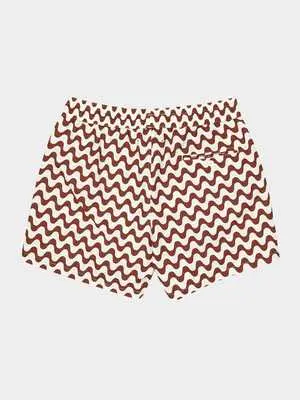 Frescobol Carioca Copacabana Print Swim Shorts - Brown