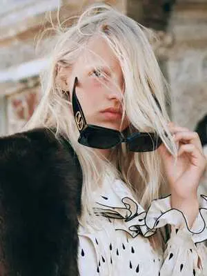 Valentino Garavani Vain Bold Sunglasses In Recycled Acetate - Black