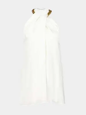 Stella McCartney Halterneck Chain Silk Top
