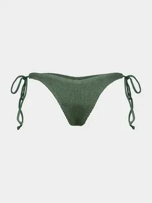 Bond Eye Crinkle Tie-side Bikini Brief - Green