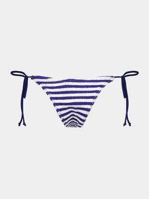 Bond Eye Beaded Tie-side Bikini Brief - Blue