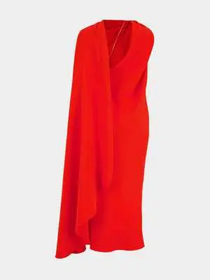 Balenciaga Draped Maxi Dress - Red