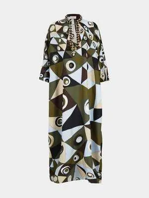 Emilio Pucci Occhi Silk Embellished Kaftan