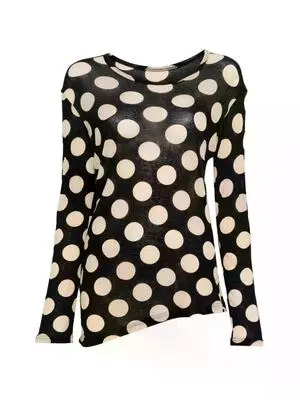Y’s Polka Dot Long-sleeve Top