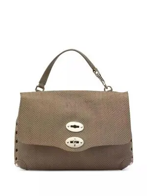 ZANELLATO Mini Potina Snakeskin-effect Studded Tote Bag