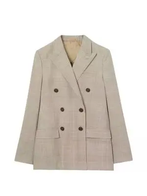Burberry Check Wool Tailored Jacket