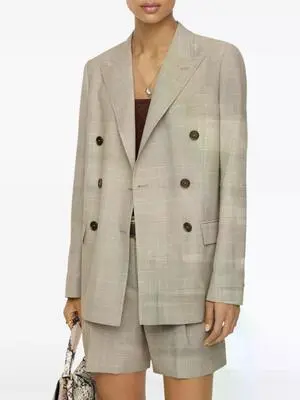 Burberry Check Wool Tailored Jacket