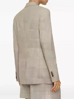 Burberry Check Wool Tailored Jacket