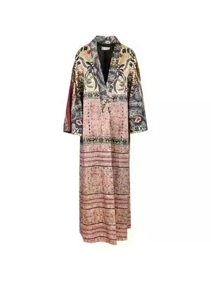 HUI HUI Printed Wide-sleeve Kimono - Pink