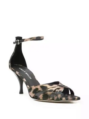 LELLA BALDI Leopard-print Sandals
