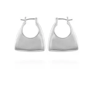 Vince Camuto Silvertone Purse Click Hoop Earrings - Silver Tone