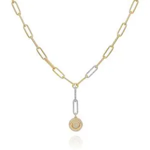 Vince Camuto Coin Pendant Y Necklace - Two Tone