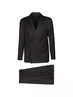 Tagliatore Double-breasted Tailored Suit - Black