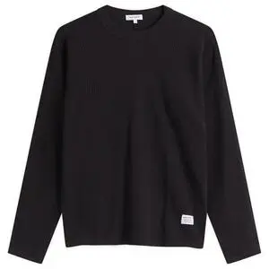 Norse Projects Stevns Military Rib Long Sleeve T-shirt - Black
