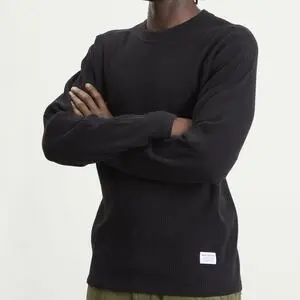 Norse Projects Stevns Military Rib Long Sleeve T-shirt - Black