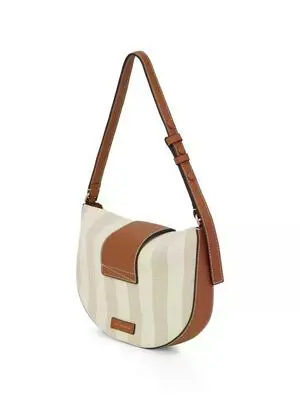 Karl Lagerfeld K/signature Striped Shoulder Bag