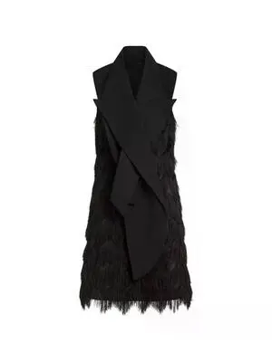 Karl Lagerfeld Fringed Tailored Mini Dress - Black