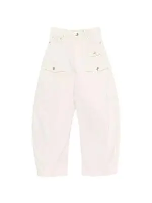 Sportmax Ecru Patch Pocket Jeans