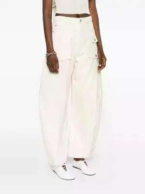 Sportmax Ecru Patch Pocket Jeans