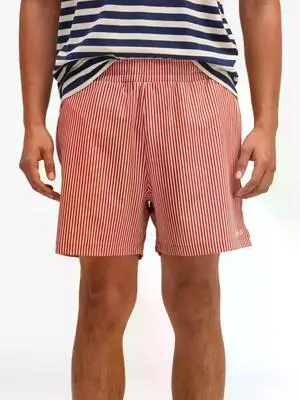 Nn07 Striped Holiday Swim Shorts - Red