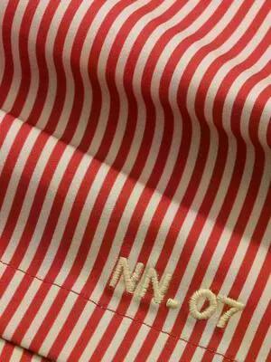 Nn07 Striped Holiday Swim Shorts - Red