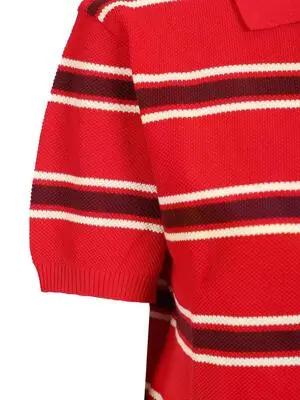 DUNST Striped Polo Shirt - Red