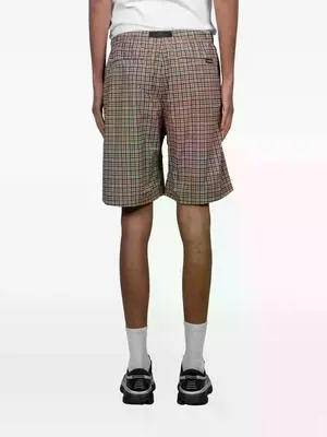 Gramicci Belted Check Pattern Shorts - Neutrals