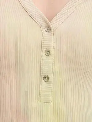 Guess Ribbed Buttoned T-shirt