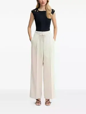 Guess Button-embellished Ribbed Top - Blue
