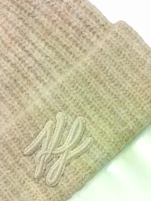Karl Lagerfeld Pompom Embroidered Beanie