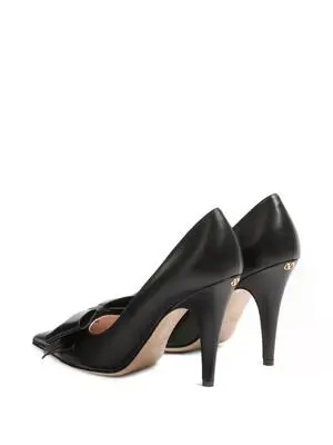 Valentino Garavani Kidskin Bow Detail Pumps 100mm - Black