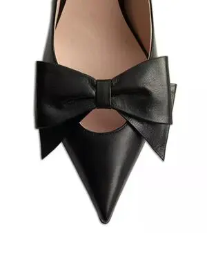 Valentino Garavani Kidskin Bow Detail Pumps 100mm - Black