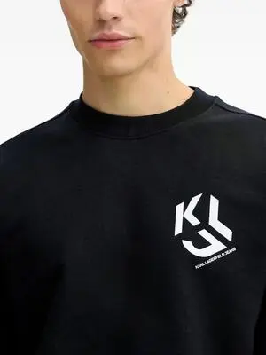 Karl Lagerfeld Monogram-patch Sweatshirt - Black