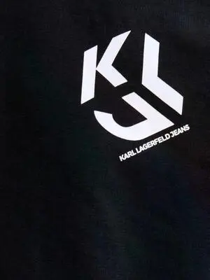 Karl Lagerfeld Monogram-patch Sweatshirt - Black