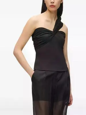 Karl Lagerfeld One-shoulder Draped Top