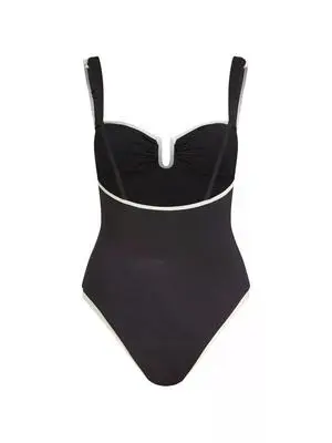 Karl Lagerfeld Signature One Piece Swimsuit - Black