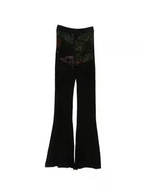Etro Floral Flared Trousers - Black