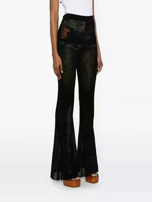 Etro Floral Flared Trousers - Black