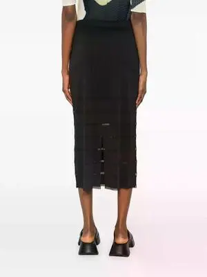 Issey Miyake Drawstring Pleated Midi Skirt